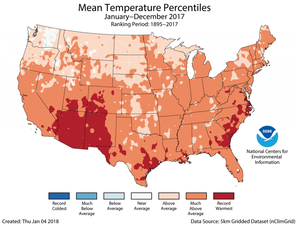 How hot was the U.S. in 2017? | Sustainability Math